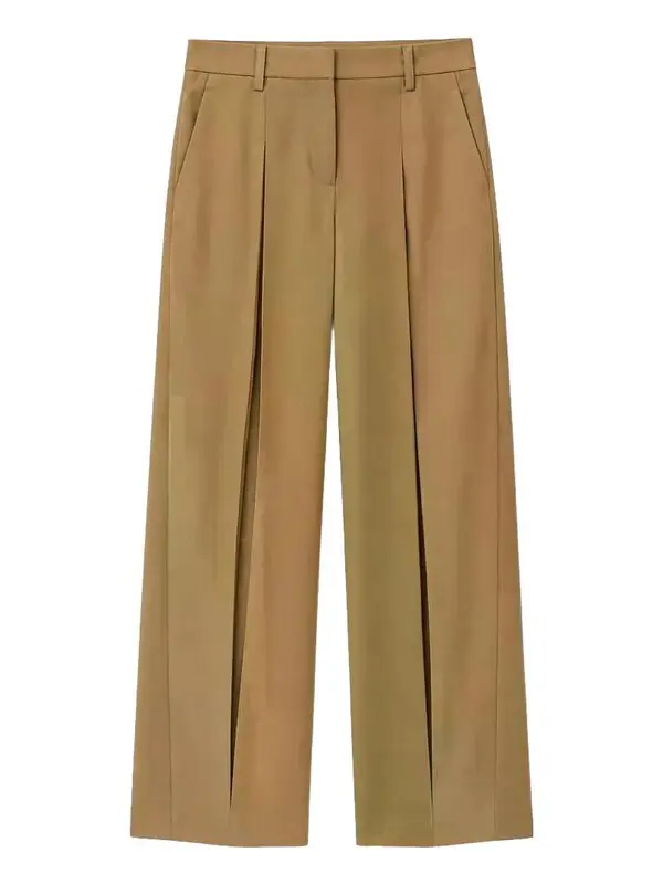 SEMICOUTURE Bridget Pleated Tailored Trousers - Neutrals