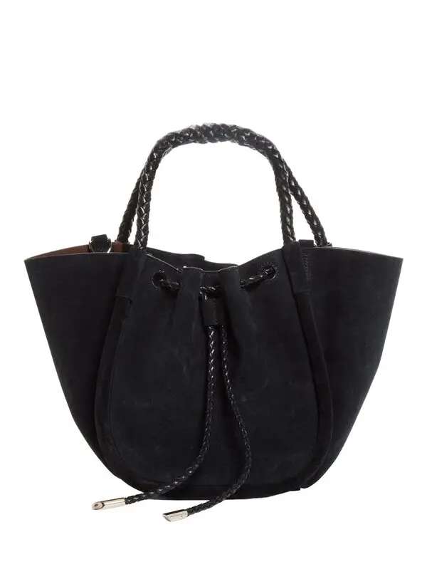 Proenza Schouler Small Ruched Suede Tote - Deep Navy