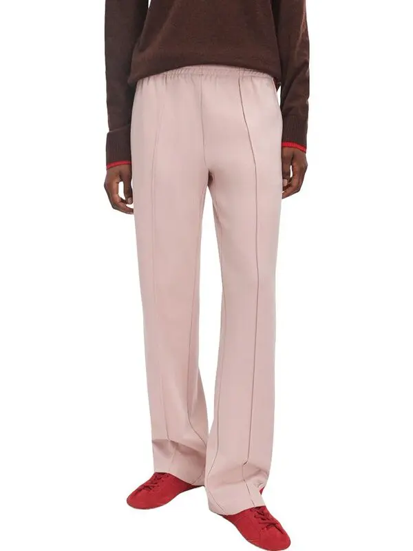 Rag & Bone Irina Mid Rise Wide Leg Ponte Track Pants - Rose Multi