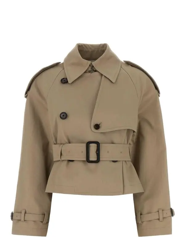 Burberry Cappuccino Twill Trench Coat - Brown