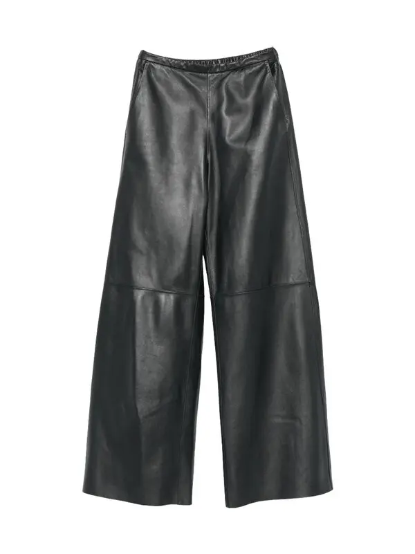 FORTE_FORTE Leather High-waisted Trousers - Multicolor