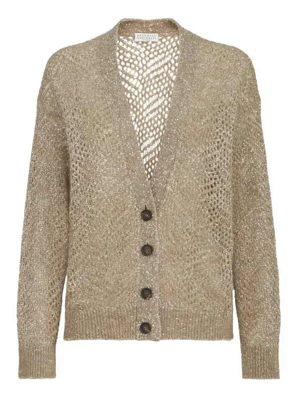 Brunello Cucinelli V-necked Cardigan - Brown