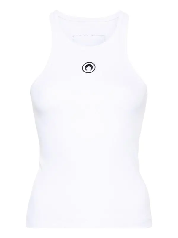 MARINE SERRE Logo Cotton Tank Top - Multicolor