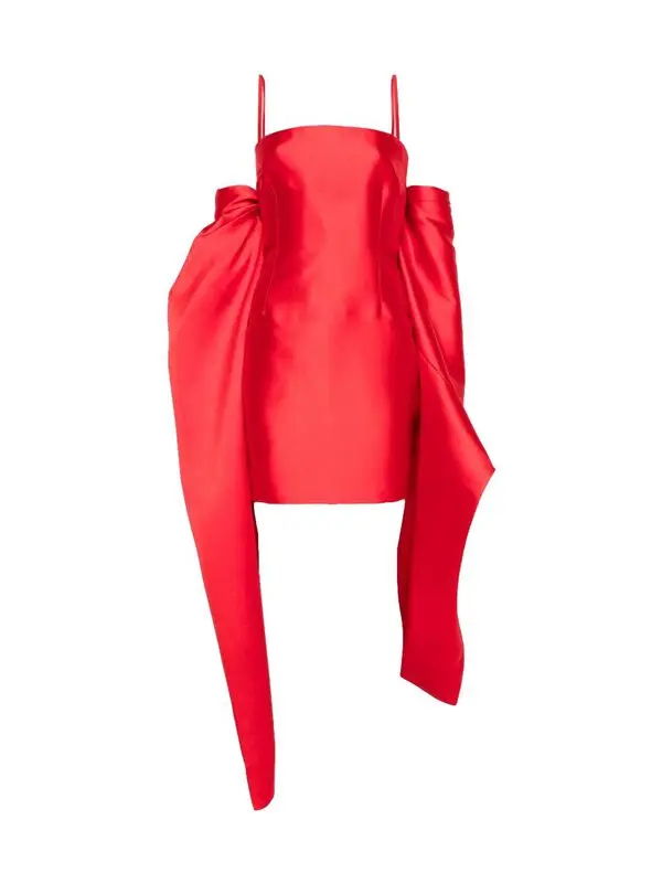 Solace London Bessette Mini Dress - Cherry Red