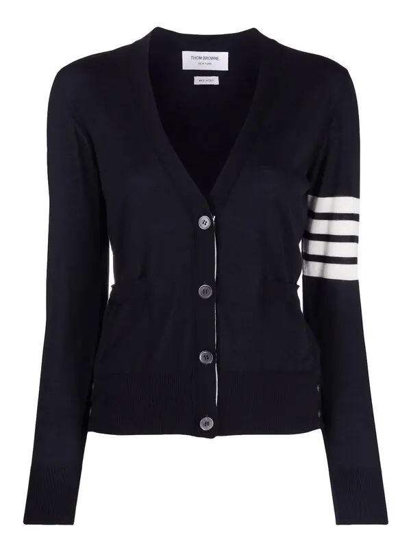 Thom Browne 4bar Cotton Cardigan - Multicolor
