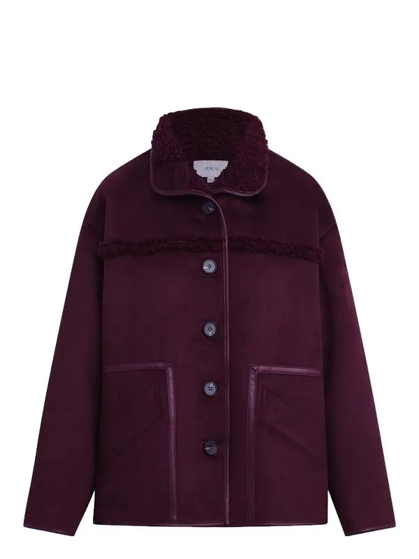 Joe's Jeans The Vegan Shearling Jacket - Fig