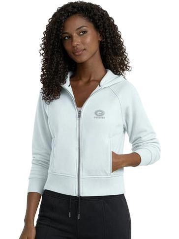 STARTER Green Bay Packers Cropped Pastels Full-zip Hoodie - Mint