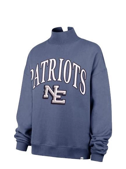 '47 New England Patriots Rivalries Collection Mock Neck Sweatshirt - Blue