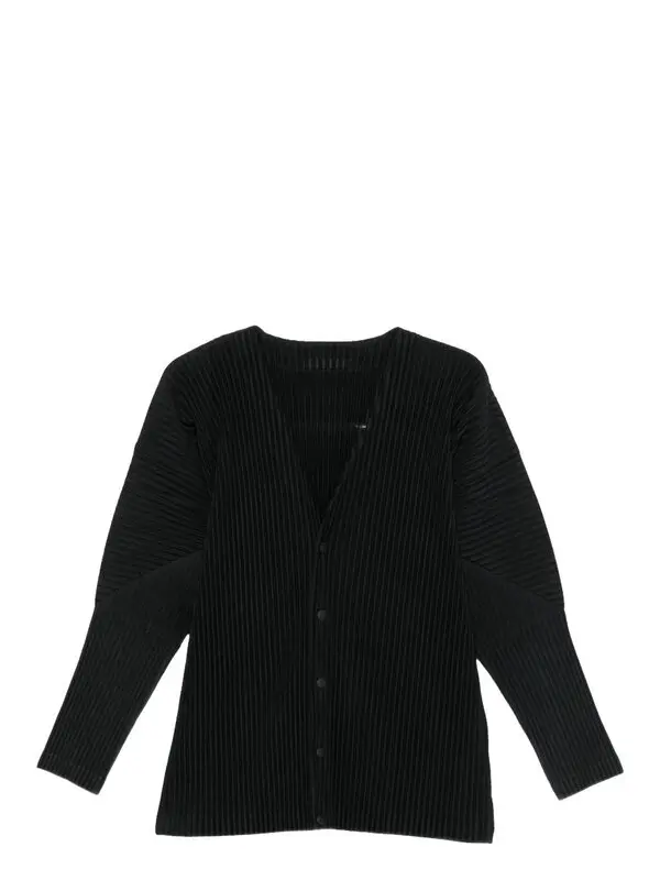 Issey Miyake Pleated Cardigan - Black