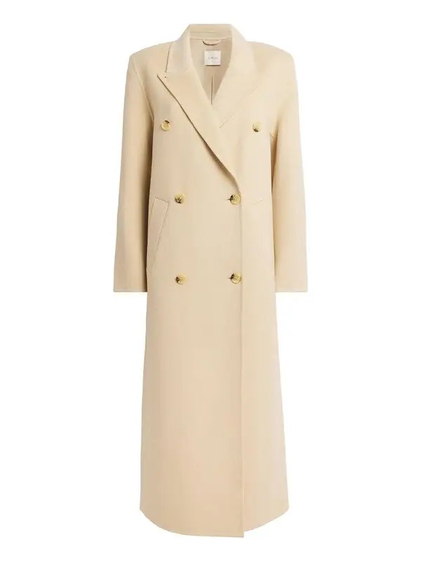 Almada Label Wool-cashmere Double-breasted Deja Coat - Ivory