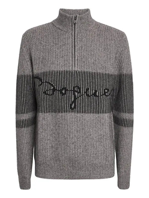 Bogner Yak Wool Quarter-zip Loris Sweater - Grey