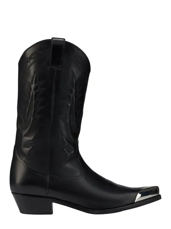 CHRISTIAN LOUBOUTIN Santiagus Leather Boots - Black