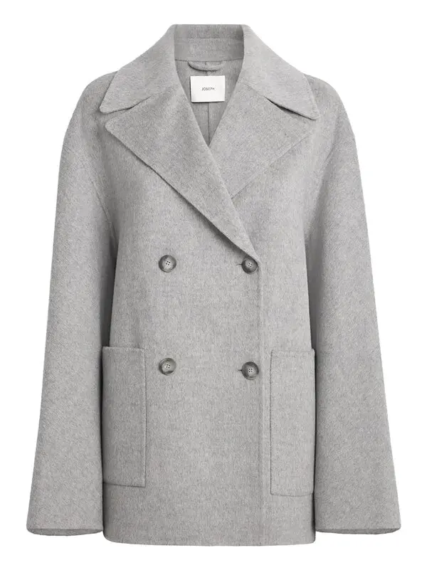 JOSEPH Wool-cashmere Flavia Pea Coat - Grey