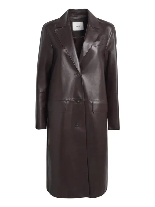 JOSEPH Nappa Vittoria Trench Coat - Brown