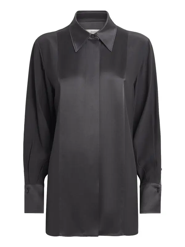JOSEPH Silk Childs Blouse - Grey