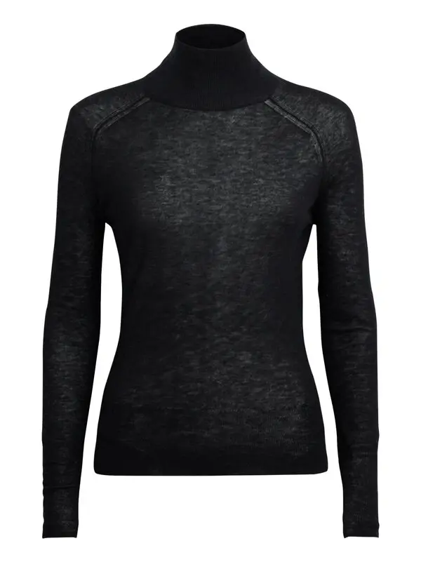 JOSEPH Cashmere High-neck Cashair Yara Sweater - Black