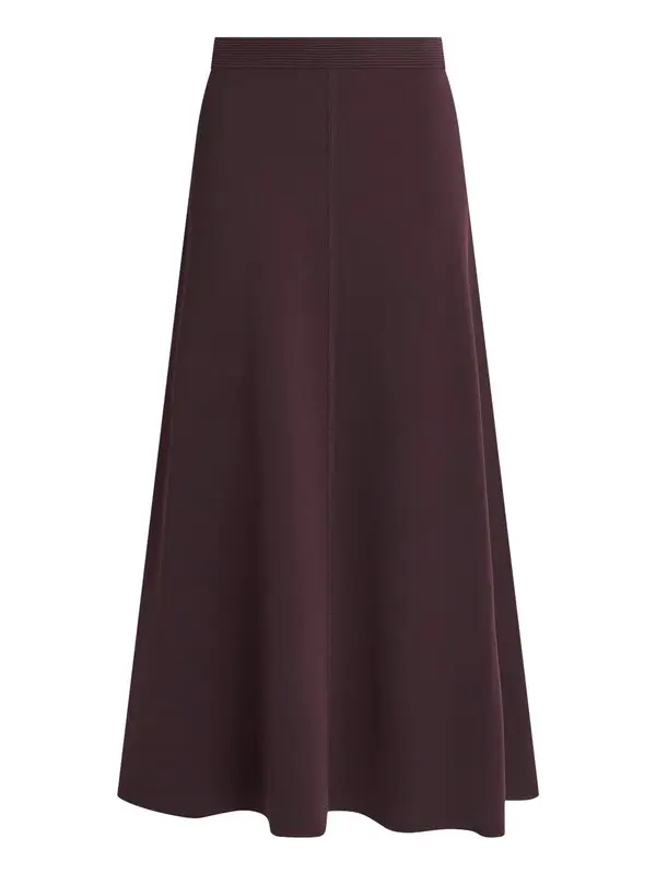 JOSEPH Knitted Helius Midi Skirt - Brown