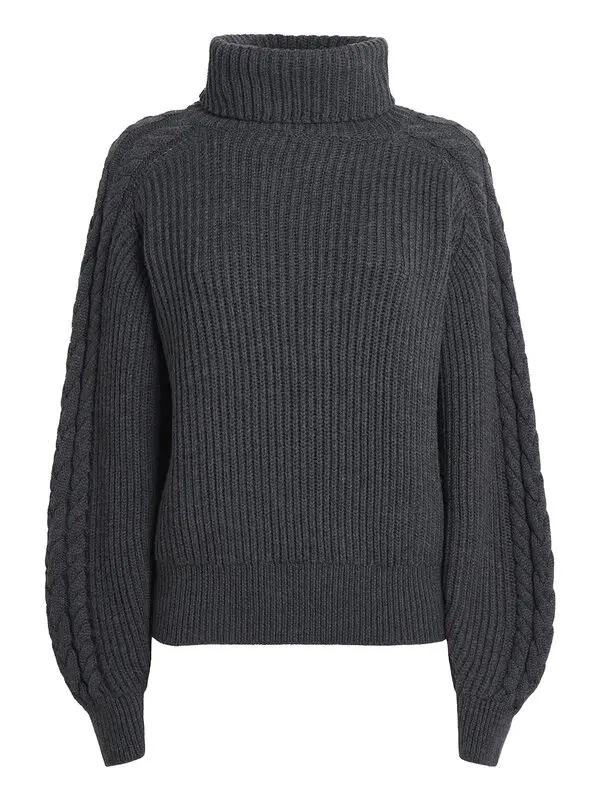 JOSEPH Merino Rollneck Alodina Sweater - Grey
