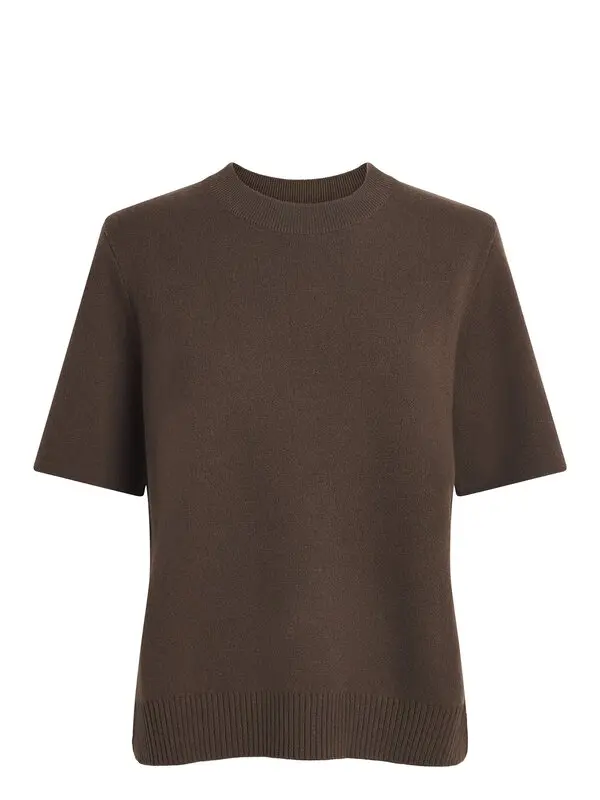 JOSEPH Cashmere-blend Meli T-shirt - Brown