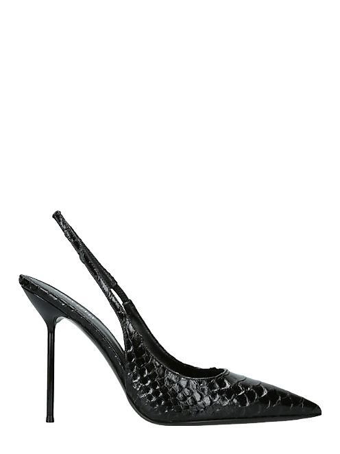 Paris Texas Lidia 105 Embossed Leather Sling-backs - Black