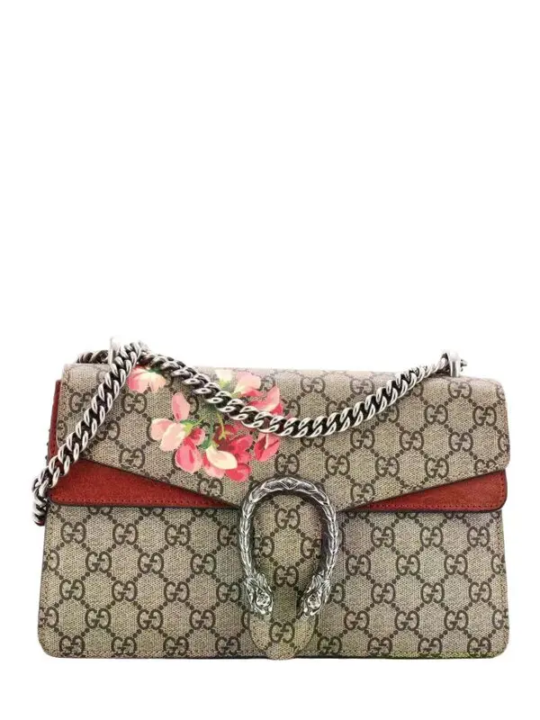 Gucci Dionysus Bag Blooms Print Gg Coated Canvas Small Shoulder Bag - Brown