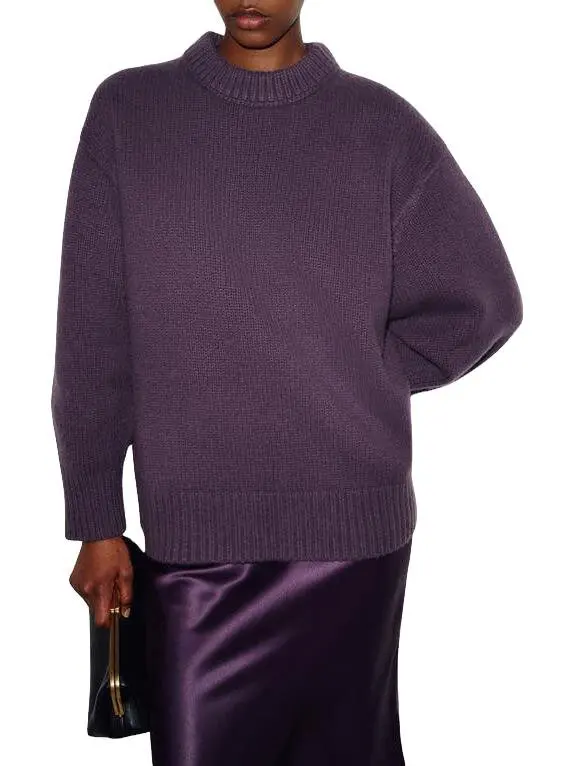 REFORMATION Jo Oversized Regenerative Wool Sweater - Crushed Violet
