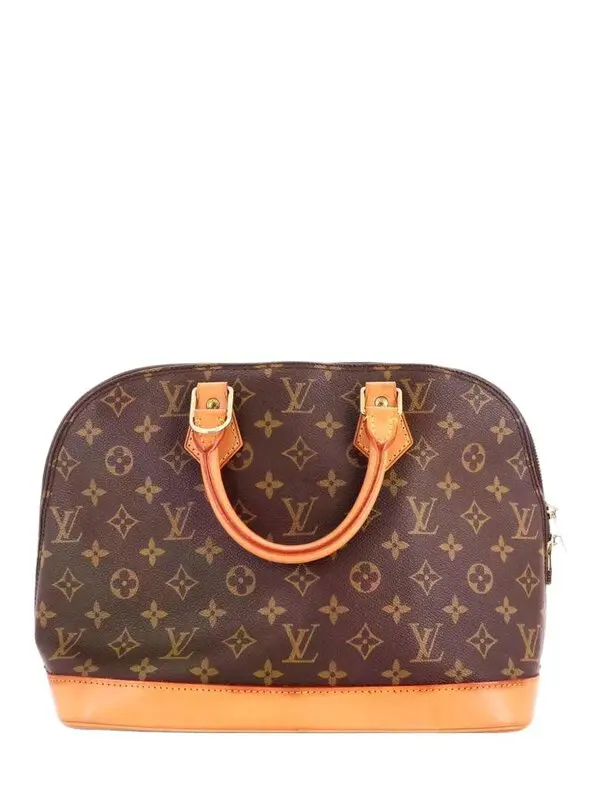 LOUIS VUITTON Vintage Alma Handbag Monogram Canvas Pm Satchel - Brown