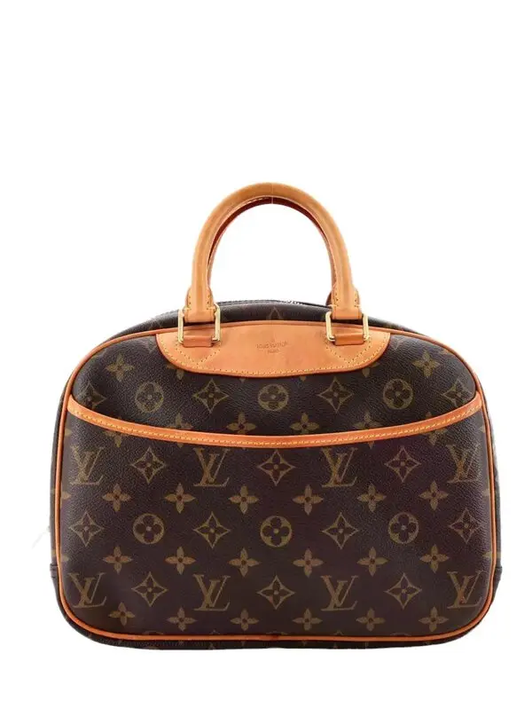 LOUIS VUITTON Trouville Handbag Monogram Canvas Satchel - Brown