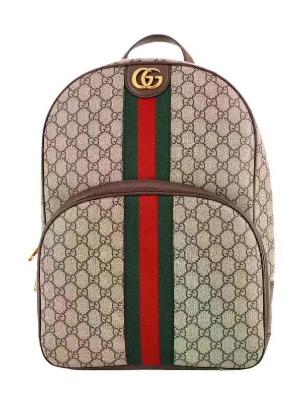 Gucci Ophidia Gg Coated Canvas Medium Backpack - Brown