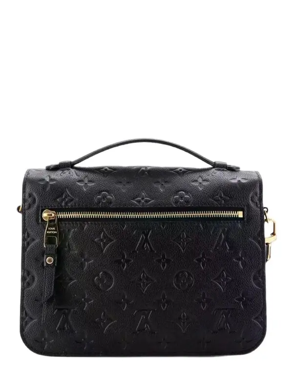 LOUIS VUITTON Pochette Metis Monogram Empreinte Leather Crossbody Bag - Black