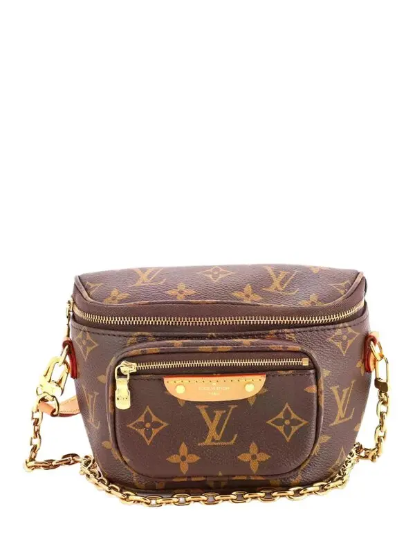 LOUIS VUITTON Bum Bag Monogram Canvas Mini Belt Bag - Brown