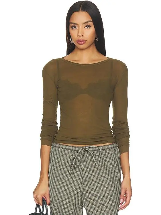 WAO Crew Neck Long Sleeve Tee - Olive