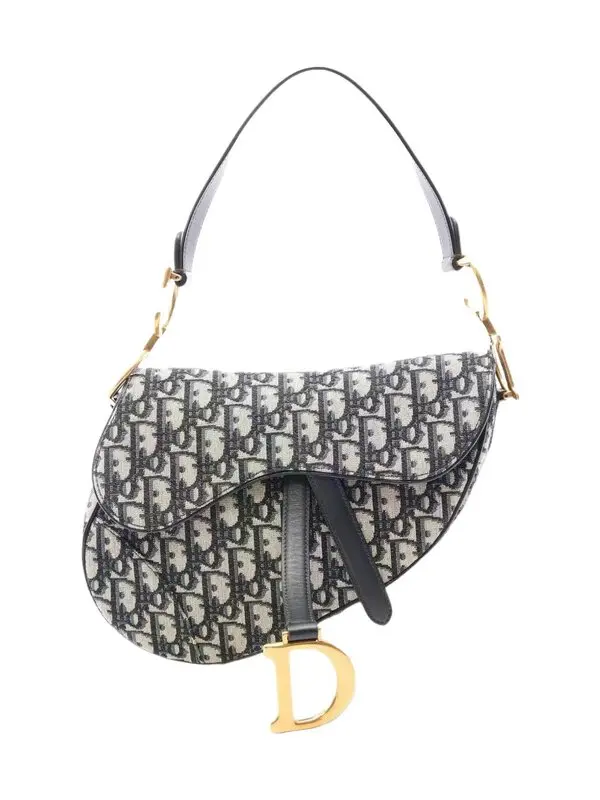 Dior 2010s Saddle Oblique Shoulder Bag - Neutrals