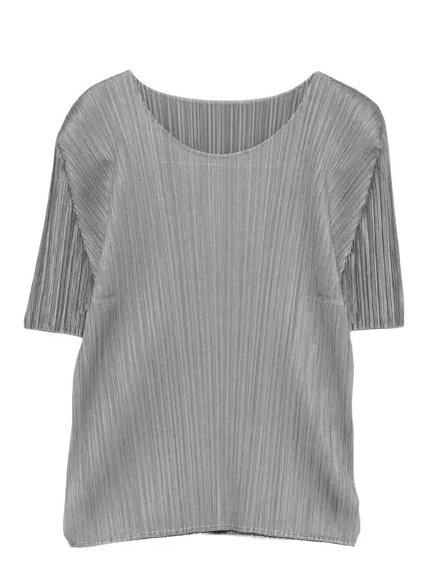 Issey Miyake Pleated T-shirt - Grey