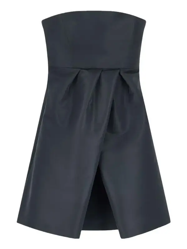 Emporio Armani Draped Strapless Dress - Black