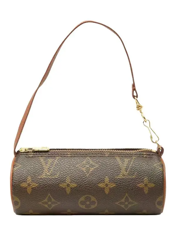 LOUIS VUITTON 1990-2010 Monogram Papillon Pochette Handbag - Brown