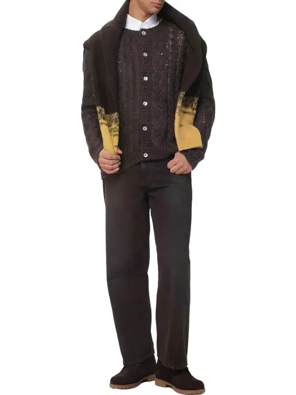 PAURA Amar Cable-knit Cardigan - Brown