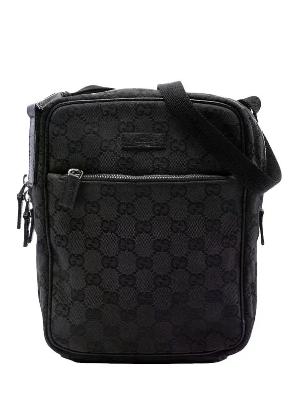 Gucci 2000-2015 Gg Canvas Crossbody Bag - Black