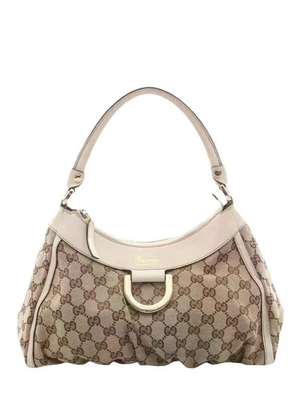 Gucci 2000s Abby Gg Canvas Shoulder Bag - Neutrals