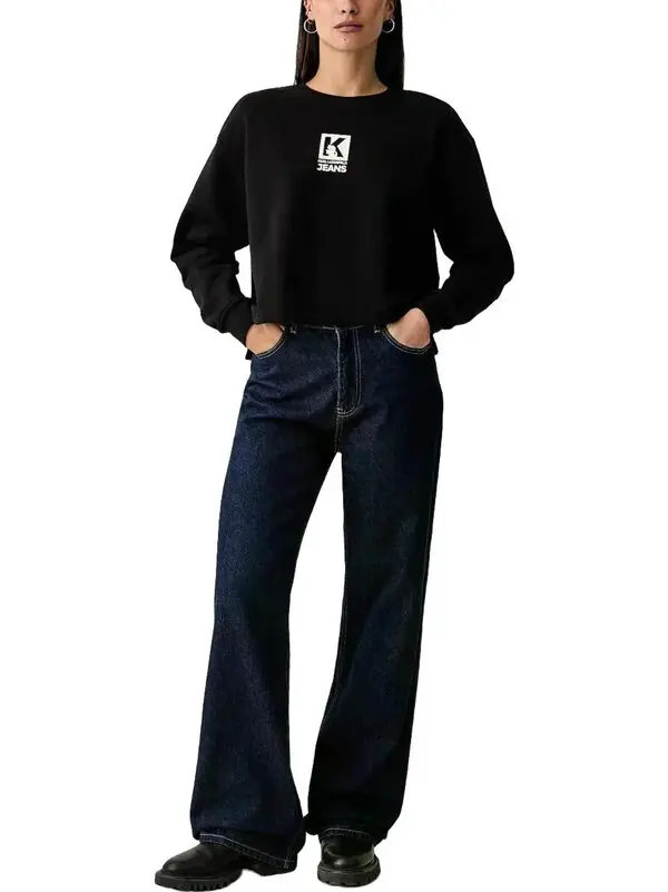Karl Lagerfeld Logo-print Cotton Sweatshirt - Black