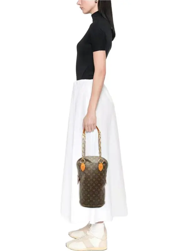 LOUIS VUITTON 2014 Karl Lagerfeld Monogram Punching Bag Shoulder Bag - Brown