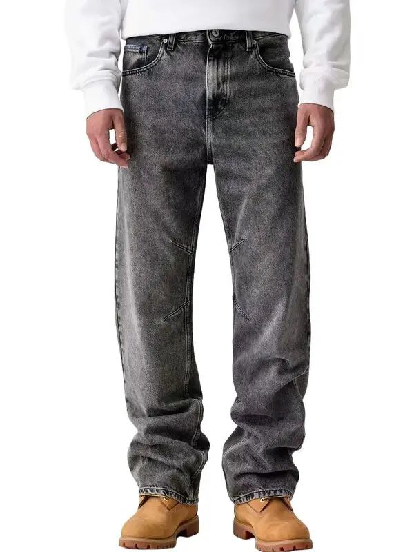 Karl Lagerfeld Logo-patch Panelled Jeans - Grey