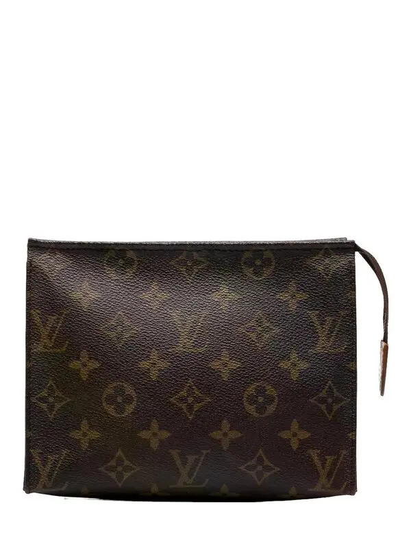 LOUIS VUITTON 1990-2010 Monogram Toiletry Pouch 19 Clutch Bag - Brown