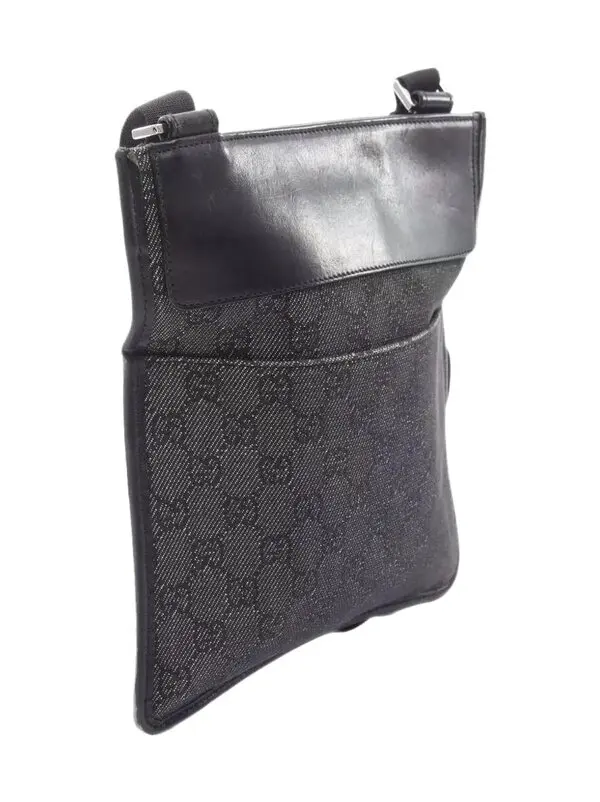Gucci 2000s Gg Pattern Shoulder Bag - Grey
