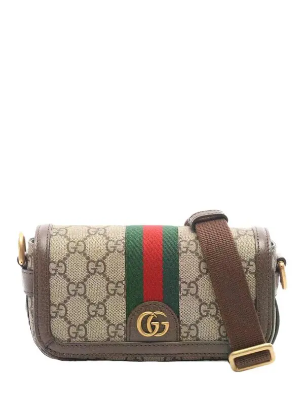 Gucci 2020s Ophidia Gg Supreme Shoulder Bag - Neutrals