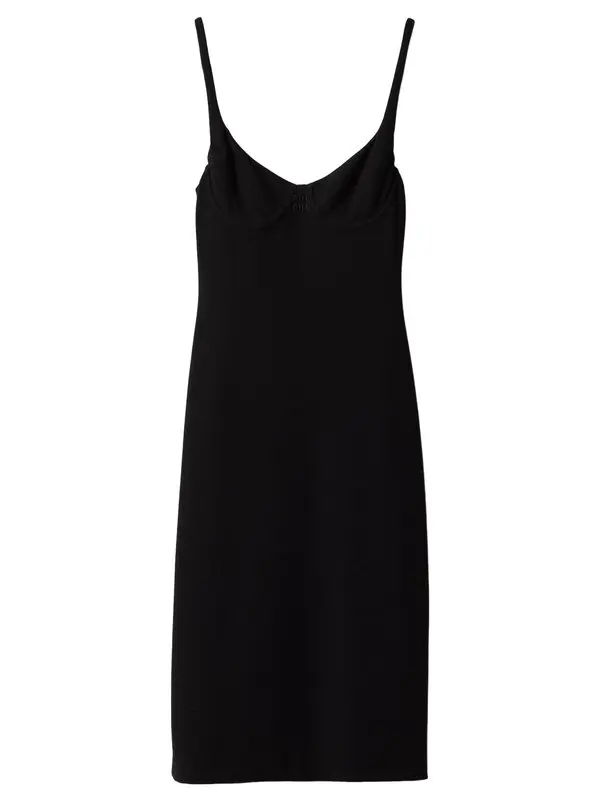 Miu Miu Milano Rib Knit Dress - Black