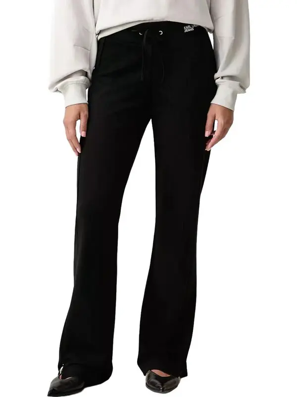 Karl Lagerfeld Logo-embroidered Track Pants - Black