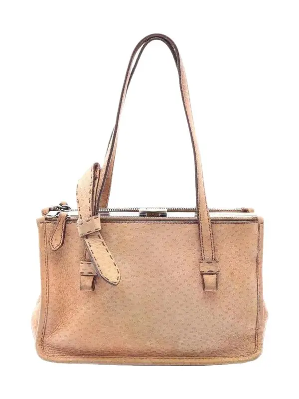 Prada 2000s Leather Handbag - Neutrals