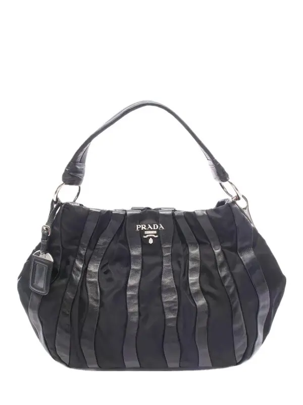 Prada 2000s Panelled Shoulder Bag - Black
