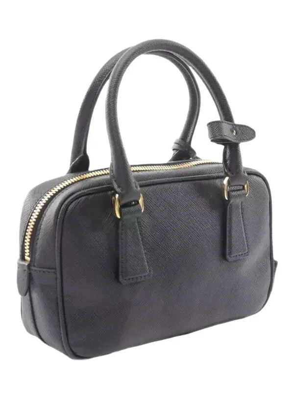 Prada 2020s Leather Satchel Bag - Black